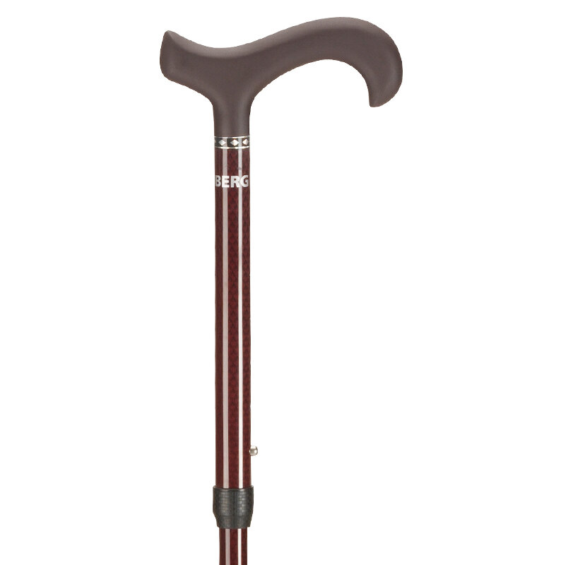 Ossenberg foldable travel stick carbon with Derby handle adjustable or ...